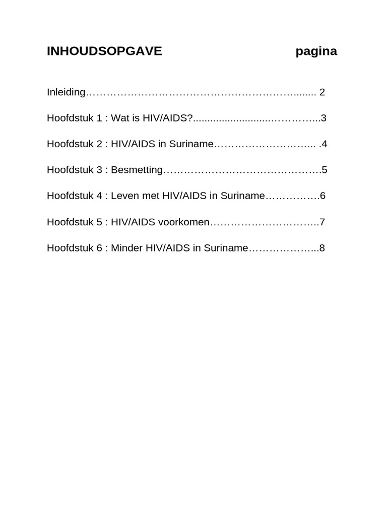 Inhoudsopgave Pagina | PDF