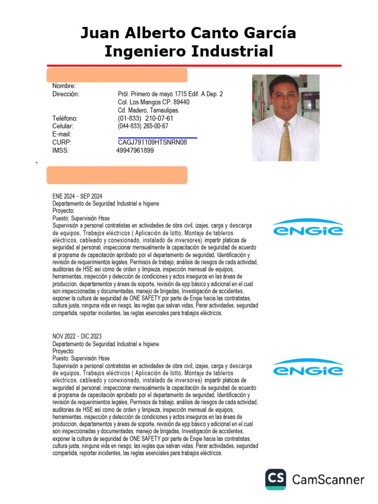 CV Alberto Canto 2024 | PDF | Ingeniería