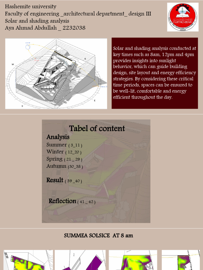 Solar Analysis - Aya Ahmad | PDF | Shadow | Basement