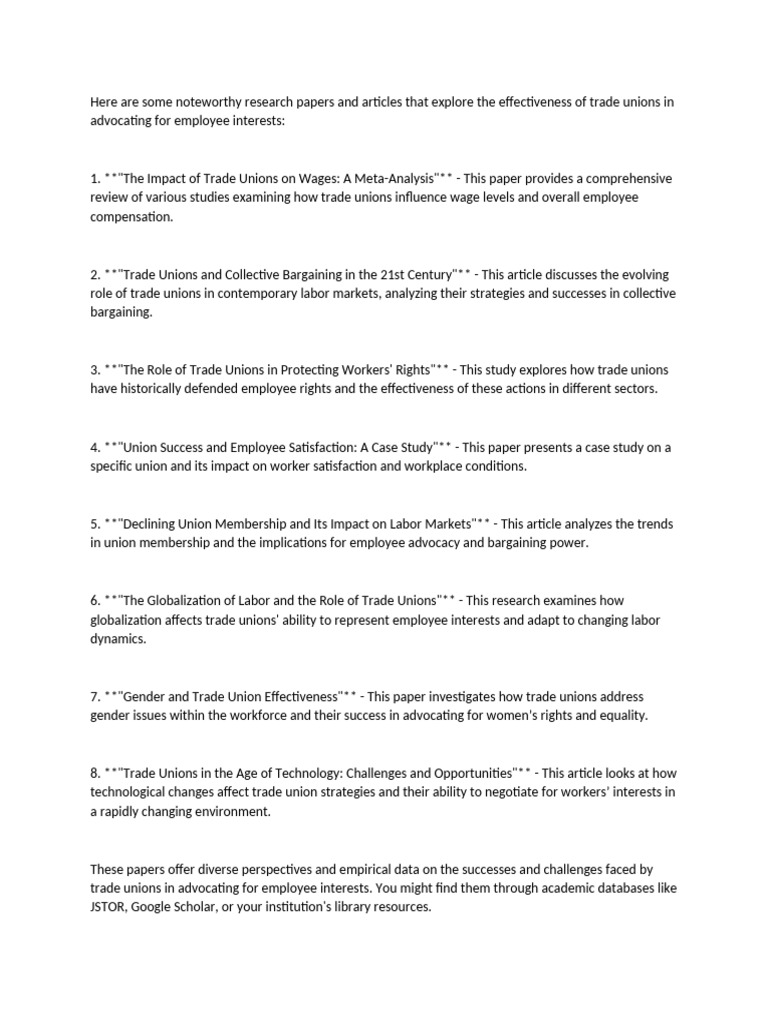 Here Are Some Noteworthy Research Papers and Articles That Explore The ...