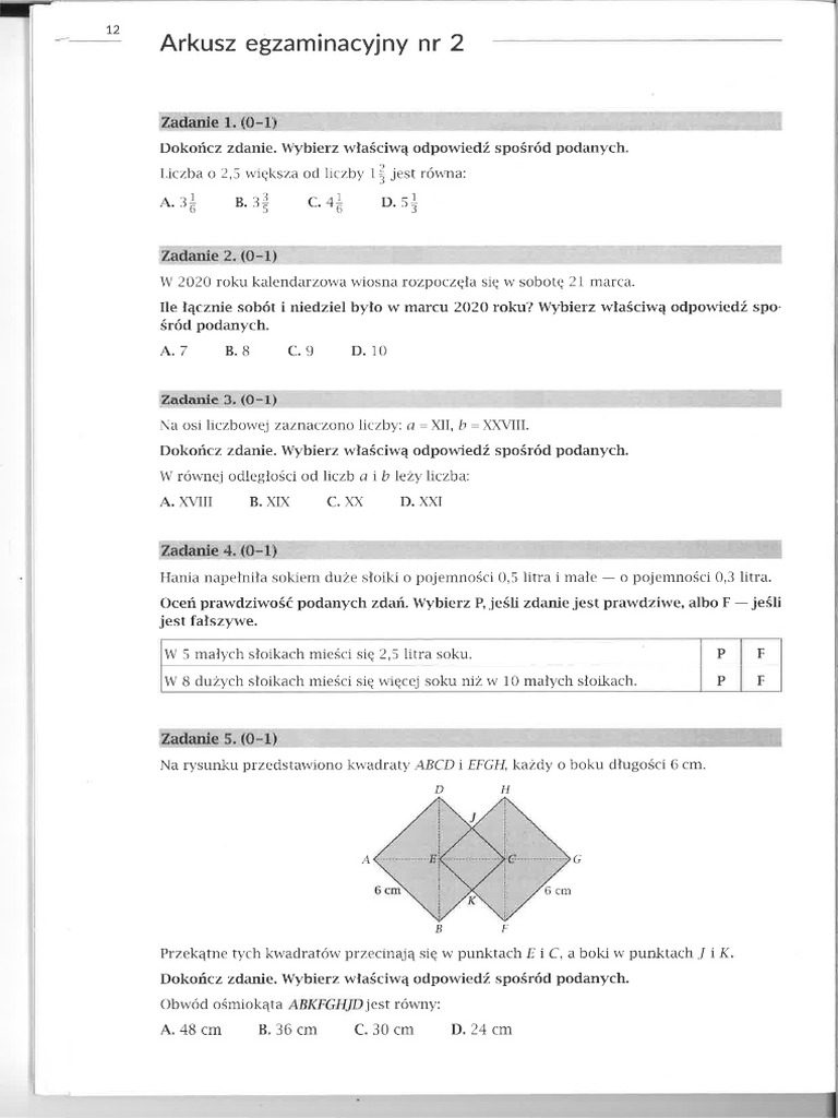 Arkusz 2 Klasa 7 Esss | PDF