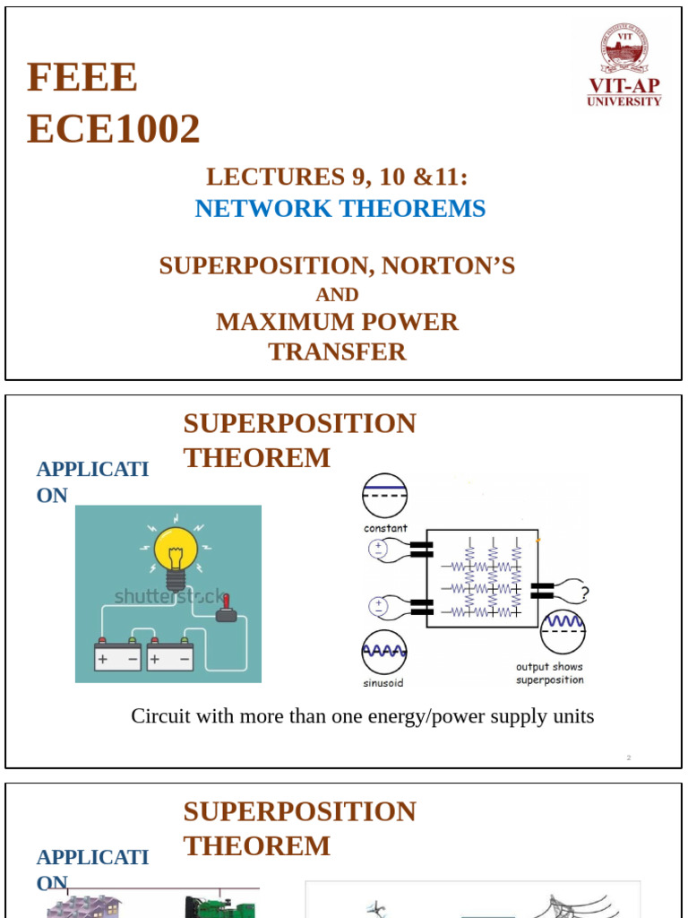 Superposition Theorem | PDF | Electrical Network | Electronic Circuits