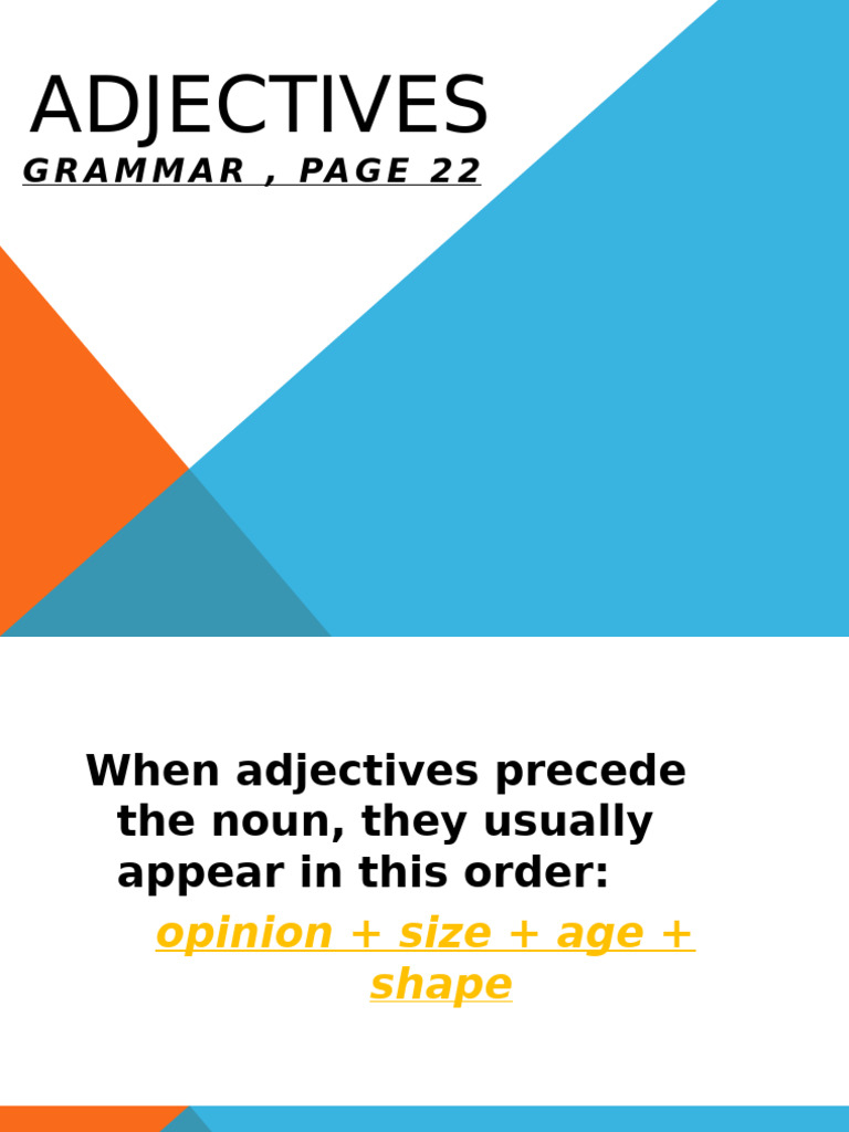 Adjectives | PDF