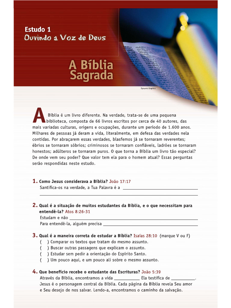 Estudo Biblico - Ouvindo A Voz de Deus | PDF
