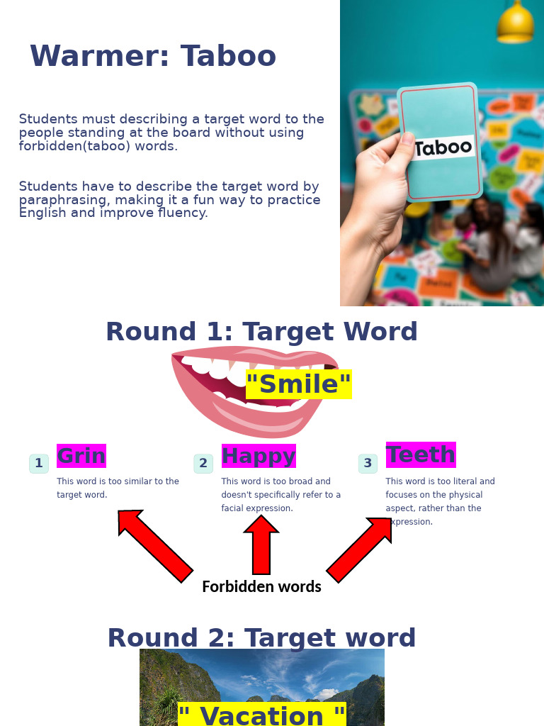 Taboo A Speaking Game | PDF