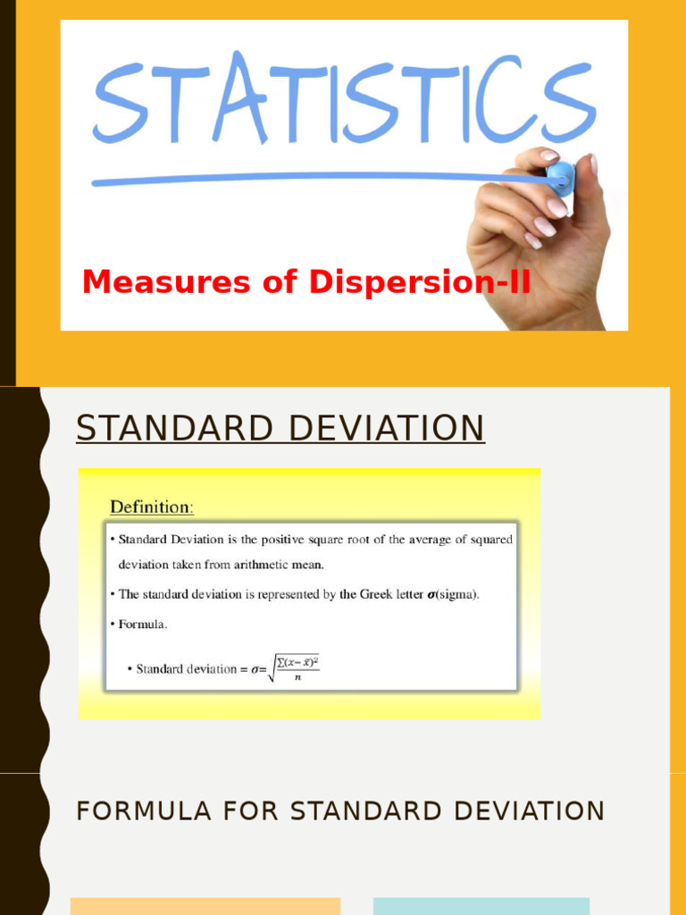 Measures of Dispersion II | PDF | Standard Deviation | Coefficient Of ...