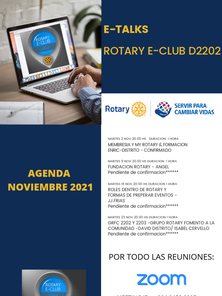 ROTARY E-CLUB TALKS AGENDA | PDF