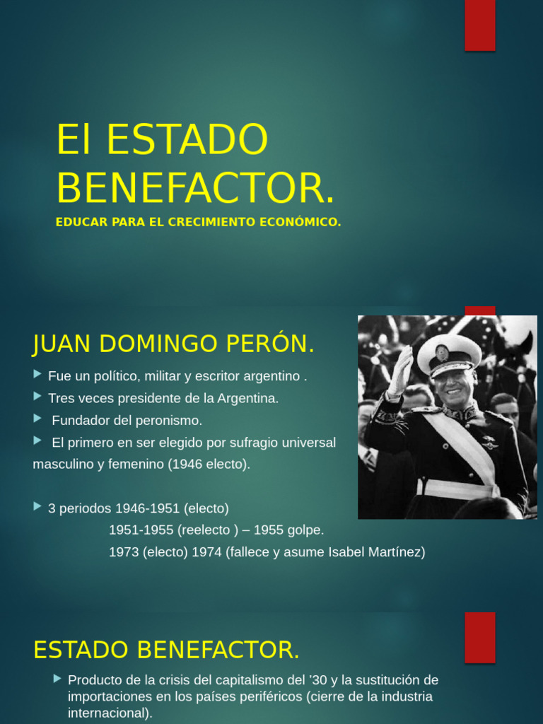 El Estado Benefactor | PDF | Sufragio de las mujeres | Enseñando