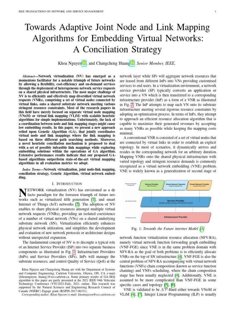 Towards Adaptive Joint Node and Link Mapping Algorithms for Embedding Virtual Networks: A ...