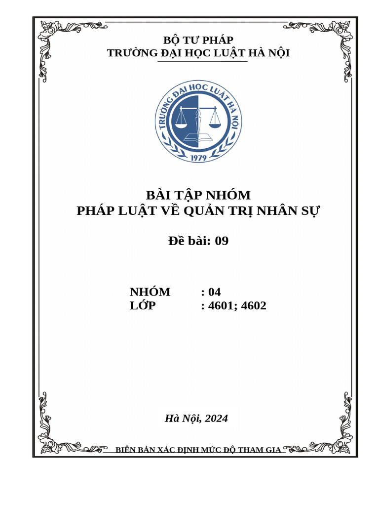 BTN Quản trị nhân sự | PDF