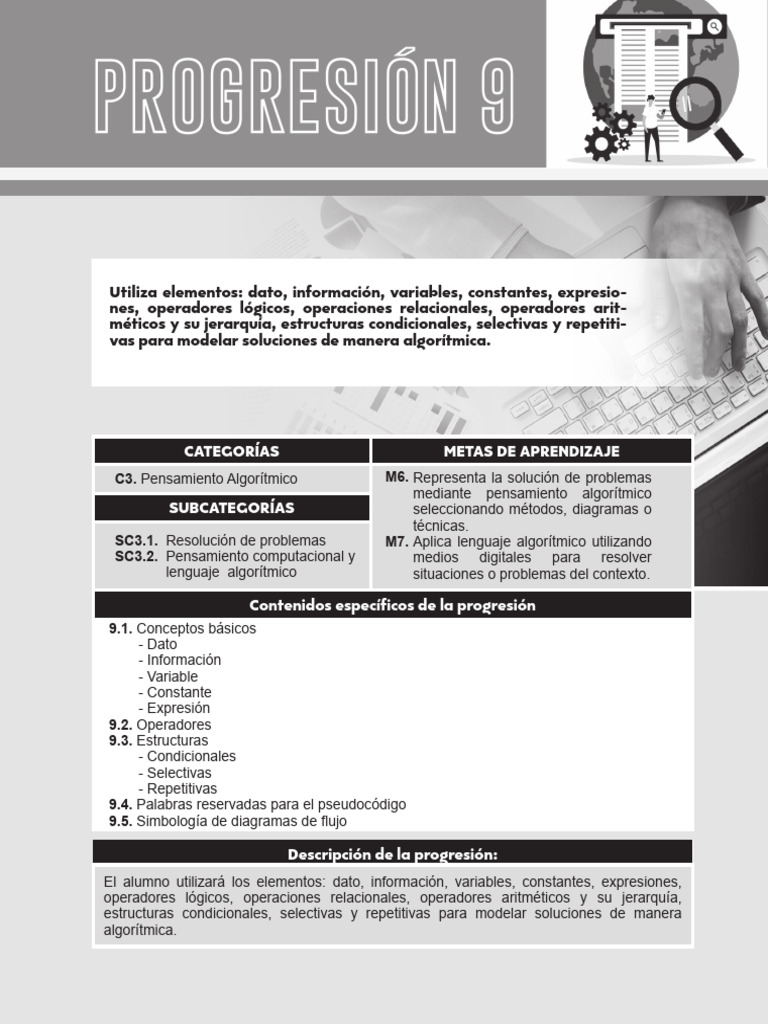 Progresión 9 | PDF | Lenguaje de programación | Algoritmos
