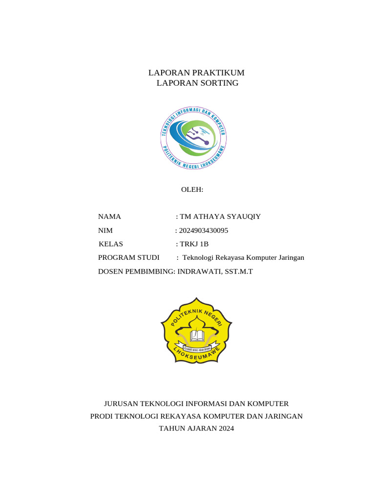 Laporan Praktikum Sorting | PDF