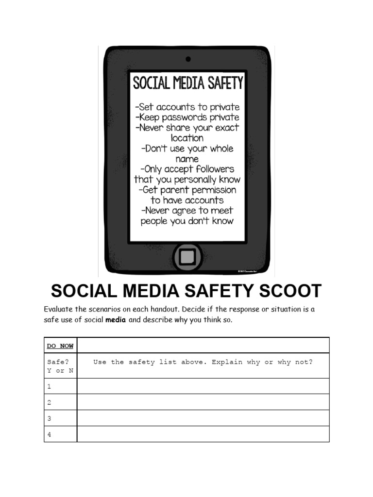 Donevin Sanchez - Week 6 - Social Media Safety | PDF