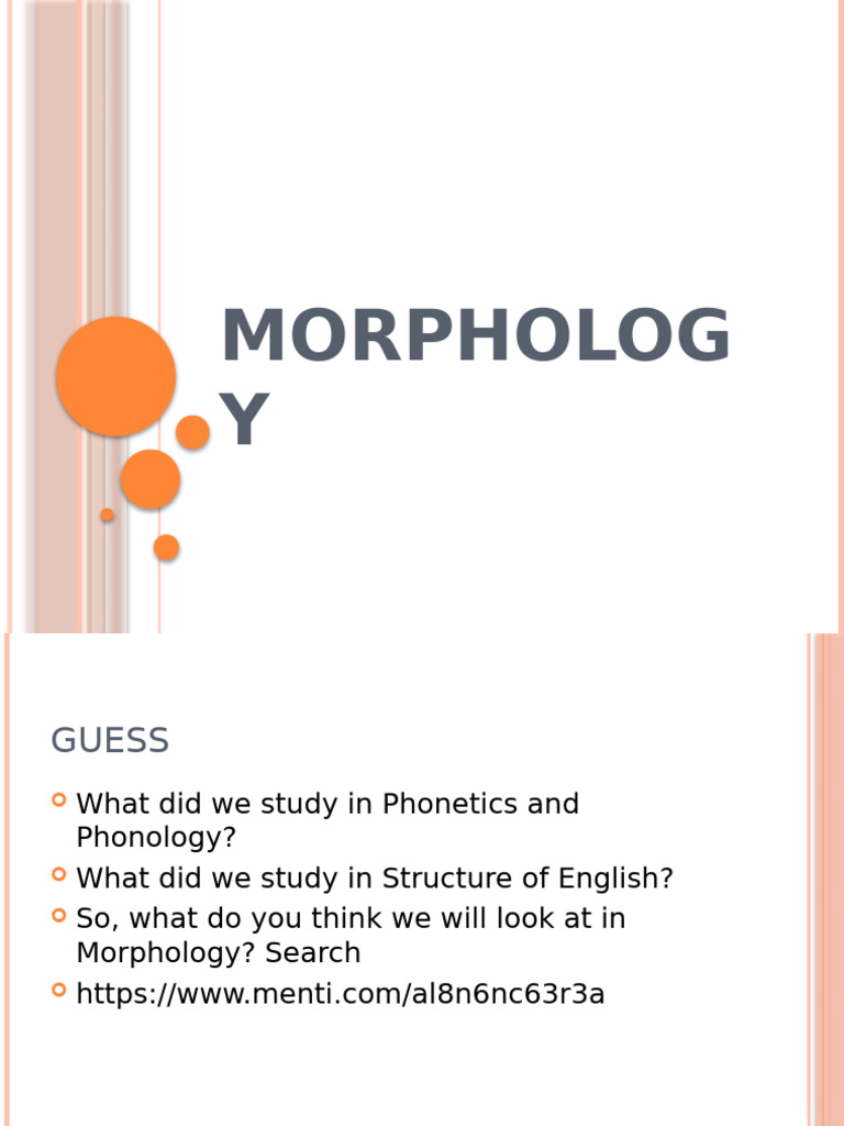 2.0_Morphology_W2 | PDF | Morphology (Linguistics) | Word