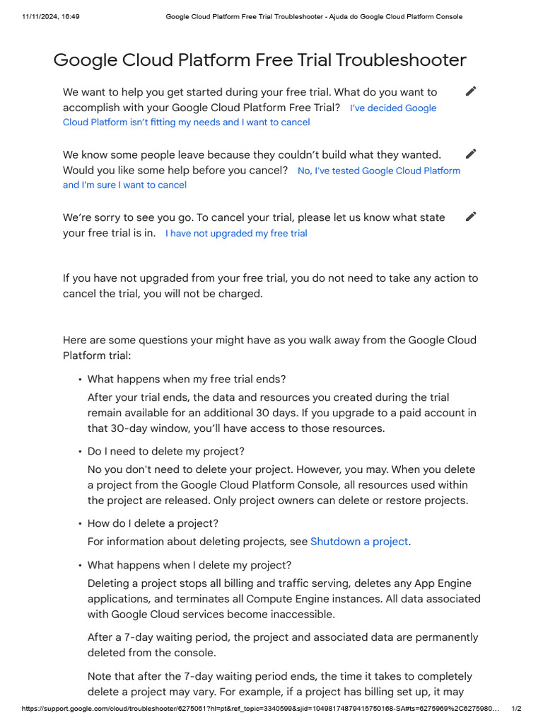 Google Cloud Platform Free Trial Troubleshooter - Ajuda Do Google Cloud ...
