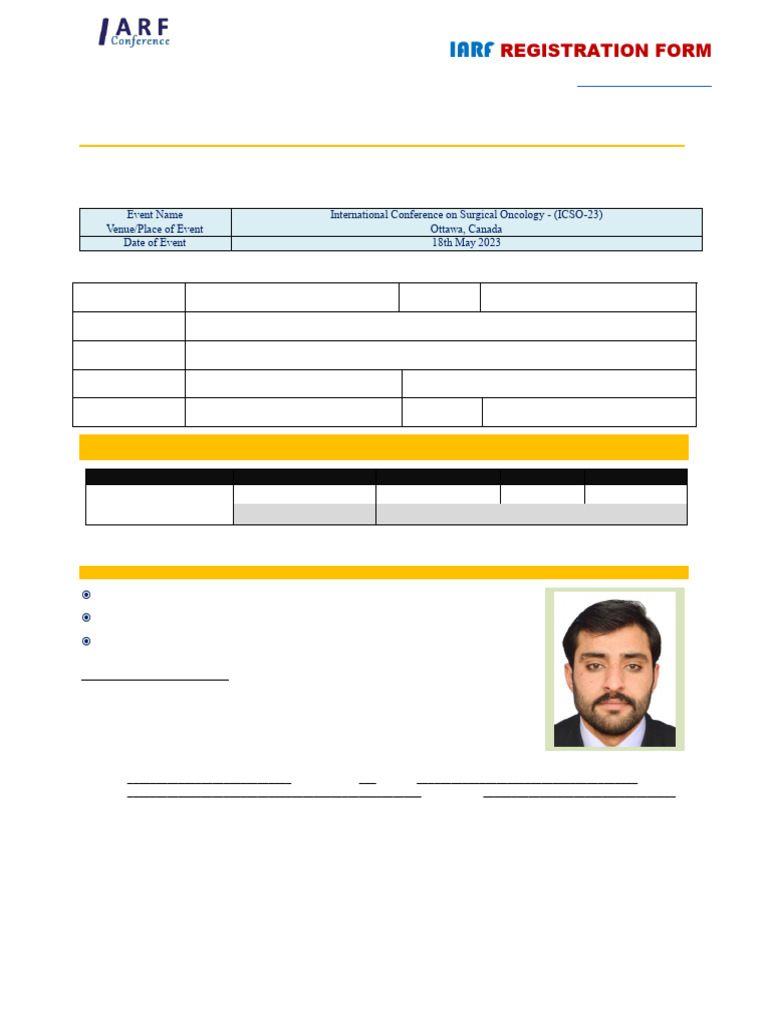 IARF Listener Registration Form | PDF