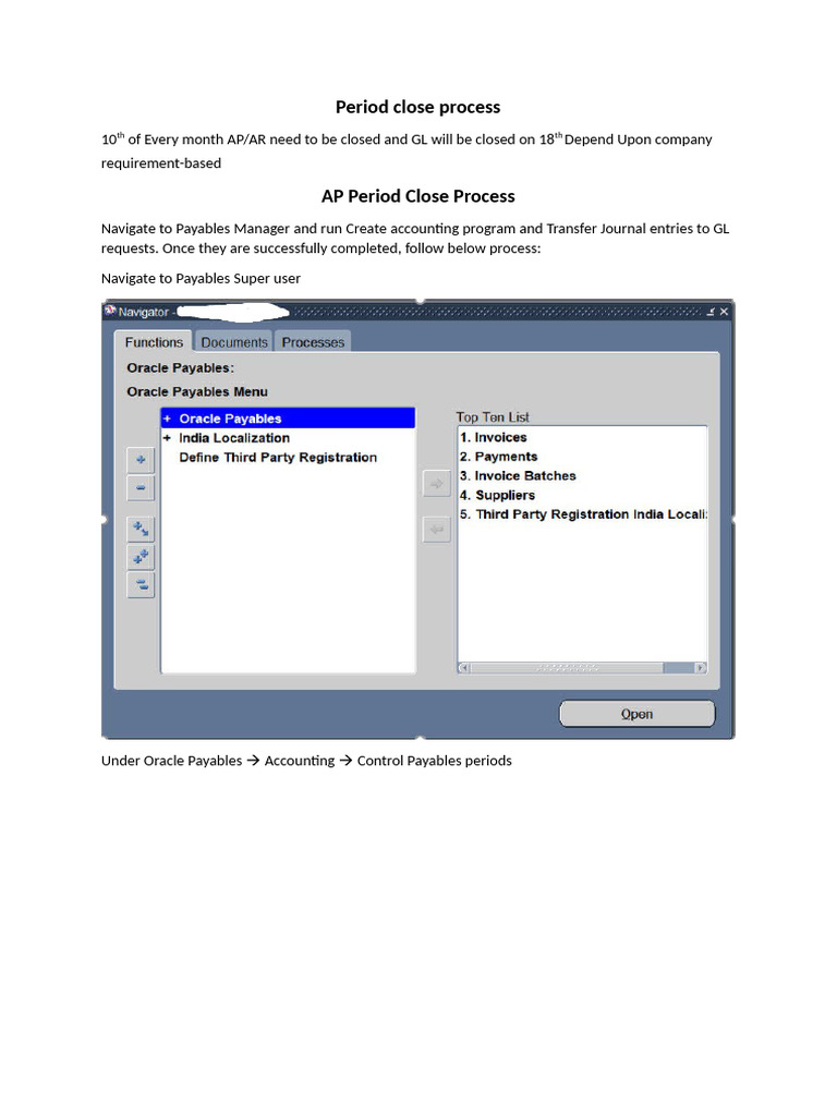 Period close process | PDF | Accounts Payable | Accounting