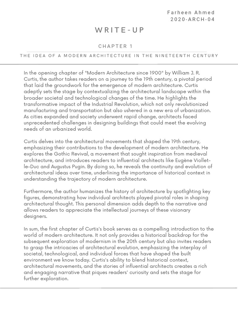 Modern Architecture (Reflection Paper) | PDF Modern Architecture (Reflection Paper) | PDF