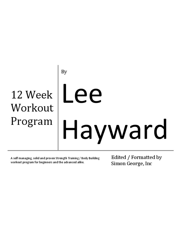 12 Week Strength Training Program | PDF | Physical Exercise | Physical ...