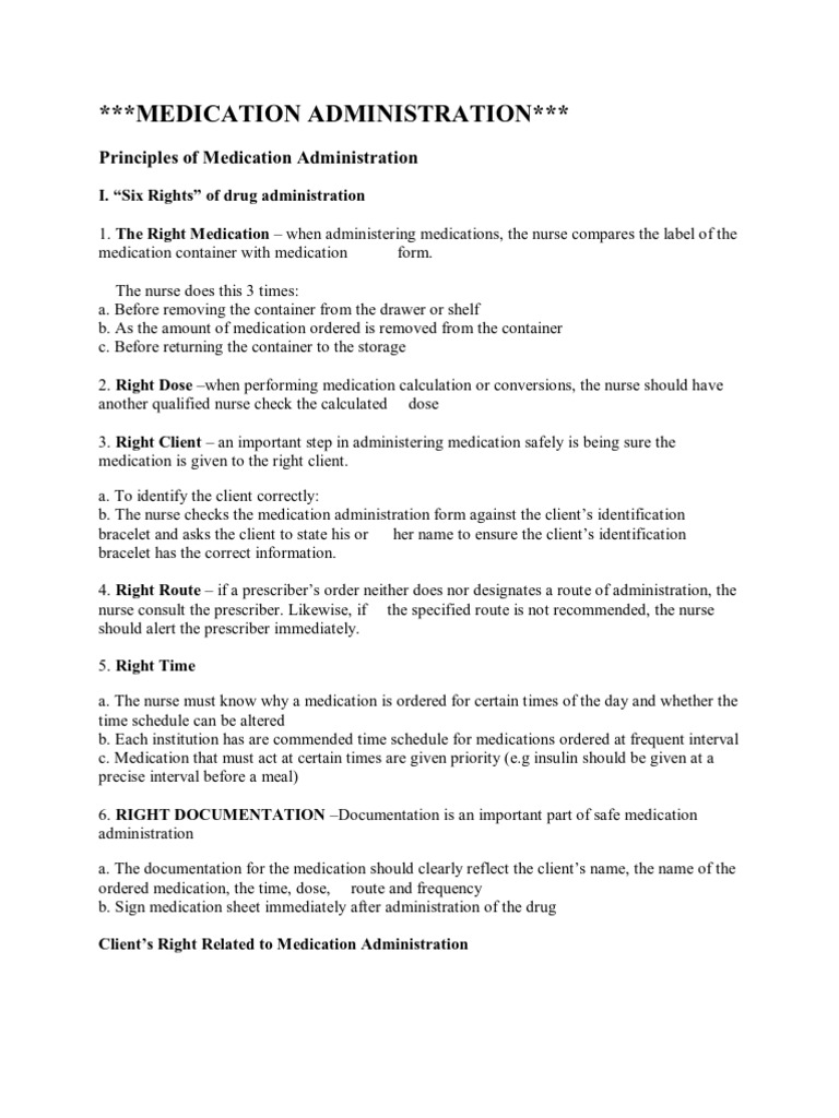 Medication Administration | PDF | Intravenous Therapy | Surgery