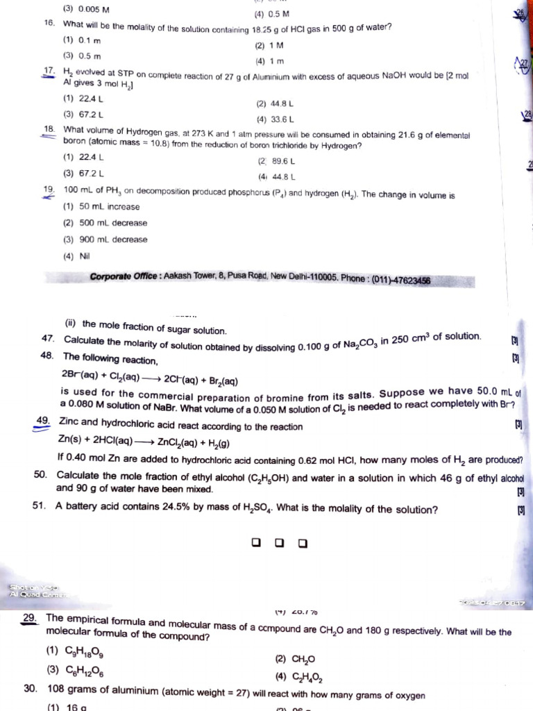 Chemistry Hw By Monday Pdf Mole Unit Molecules
