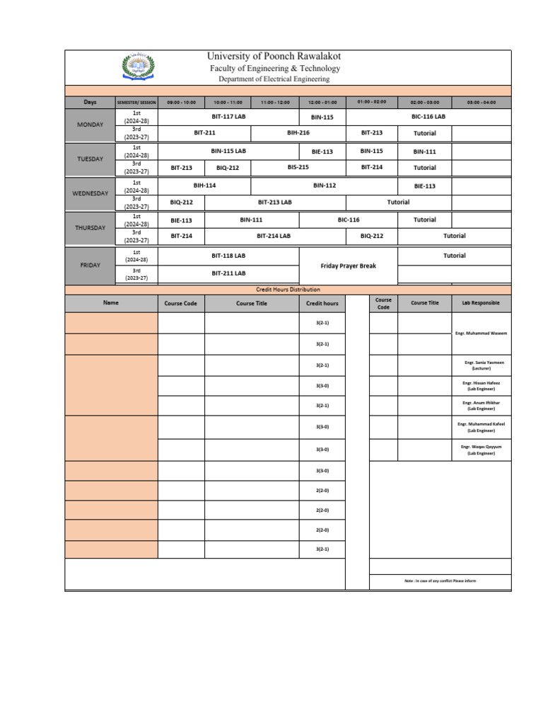 NUIG Biomedical Engineering Timetable | PDF | Mathematics