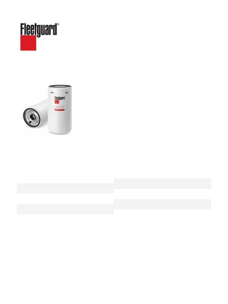 Product Specification - LF777 | PDF