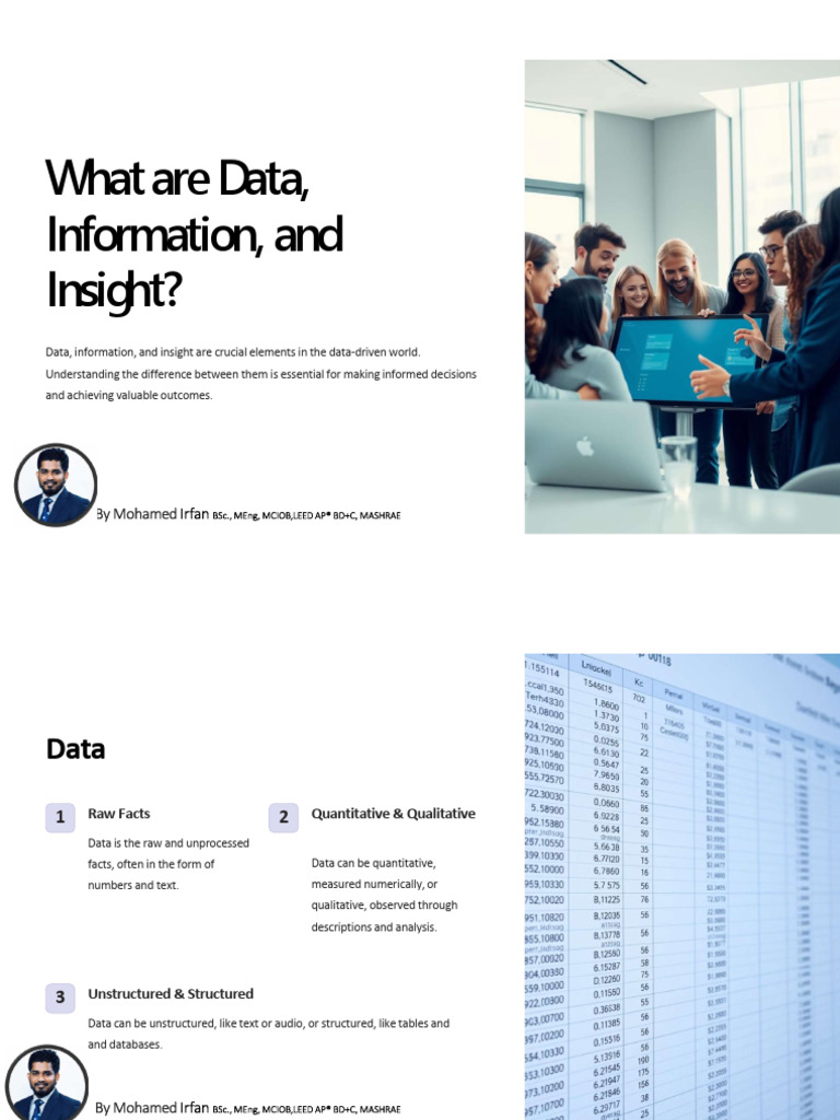 What Are Data, Information and Insights ! | PDF | Data | Information