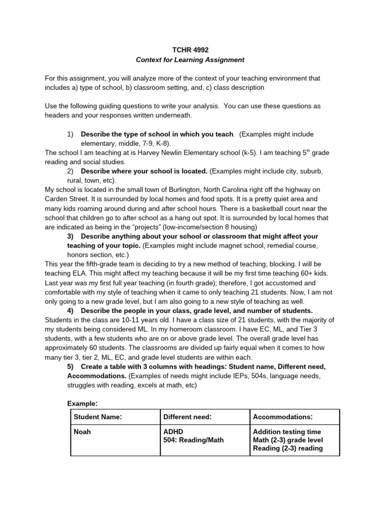 Context for Learning | PDF | Cognition | Learning