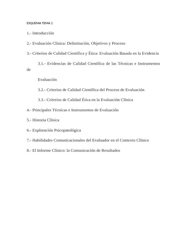 Esquema Tema 1 | PDF
