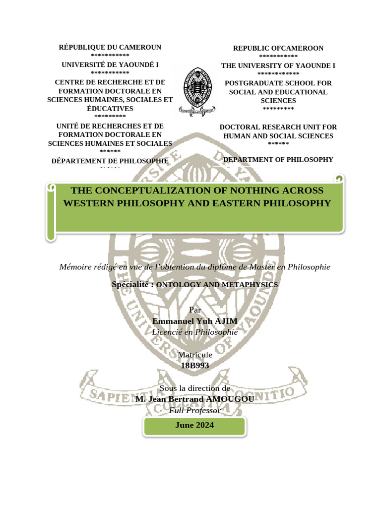 FINAL THESIS | PDF | Nothing | Existentialism