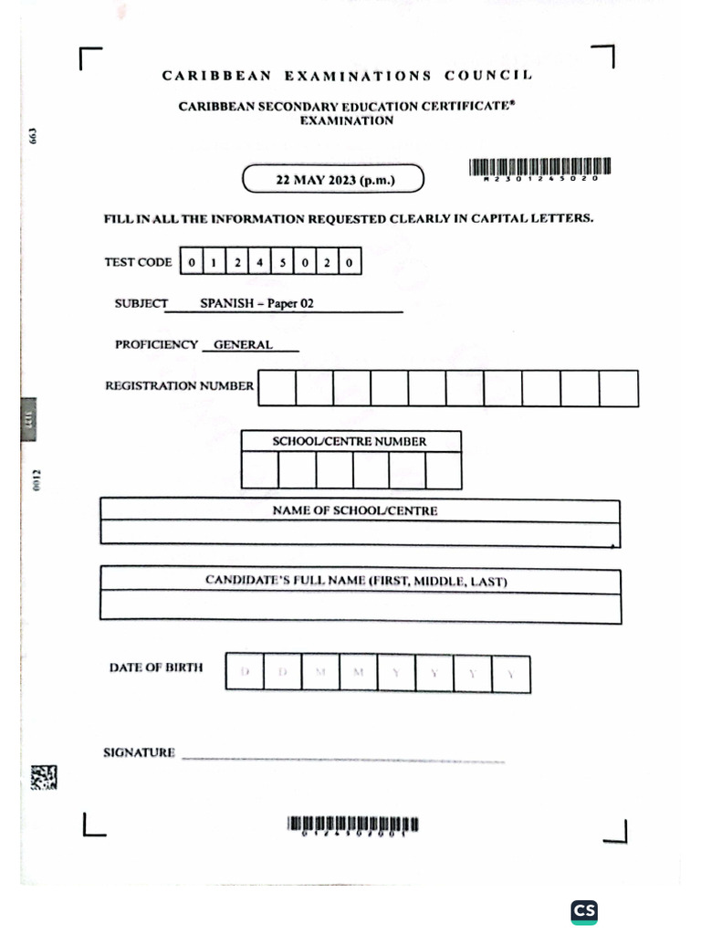 2023 Spanish Paper 02 | PDF