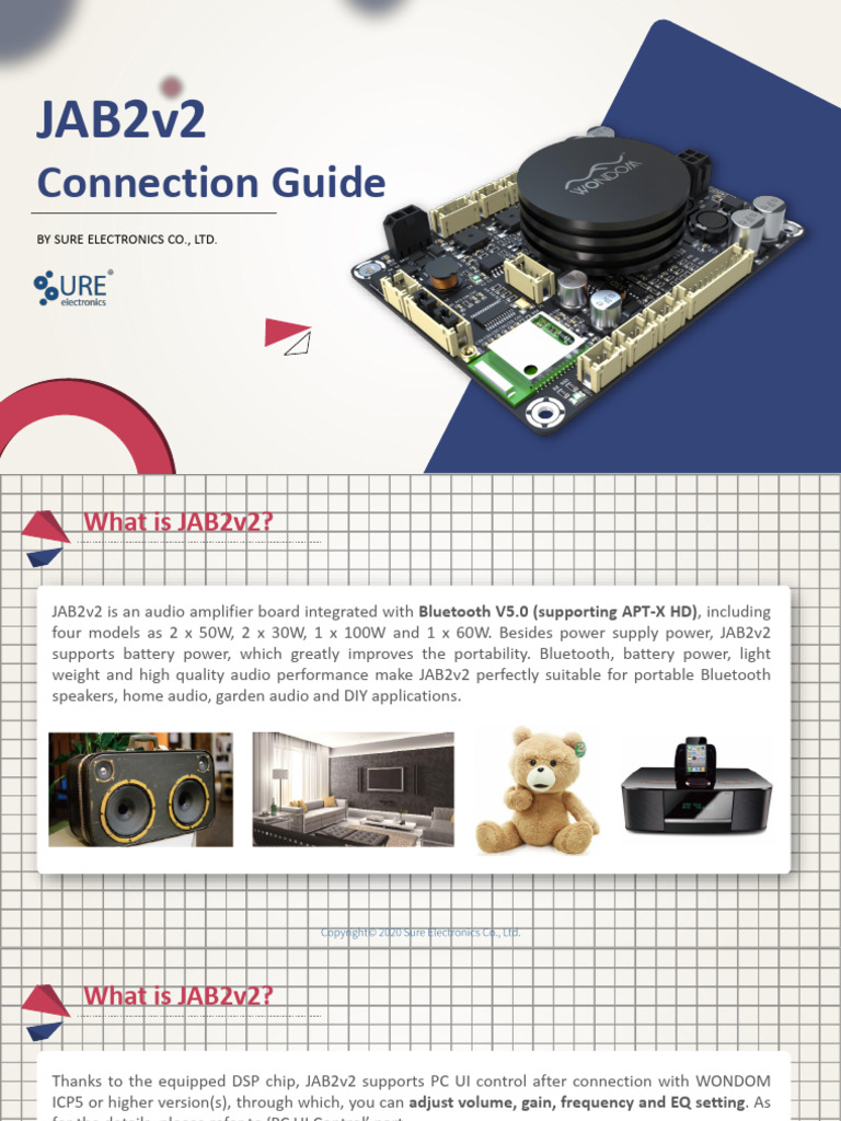 2 x 50 Watt AA-JA32171 Class D Audio Amplifier Board - JAB2V2 Connection Guide v2 | PDF | Power ...