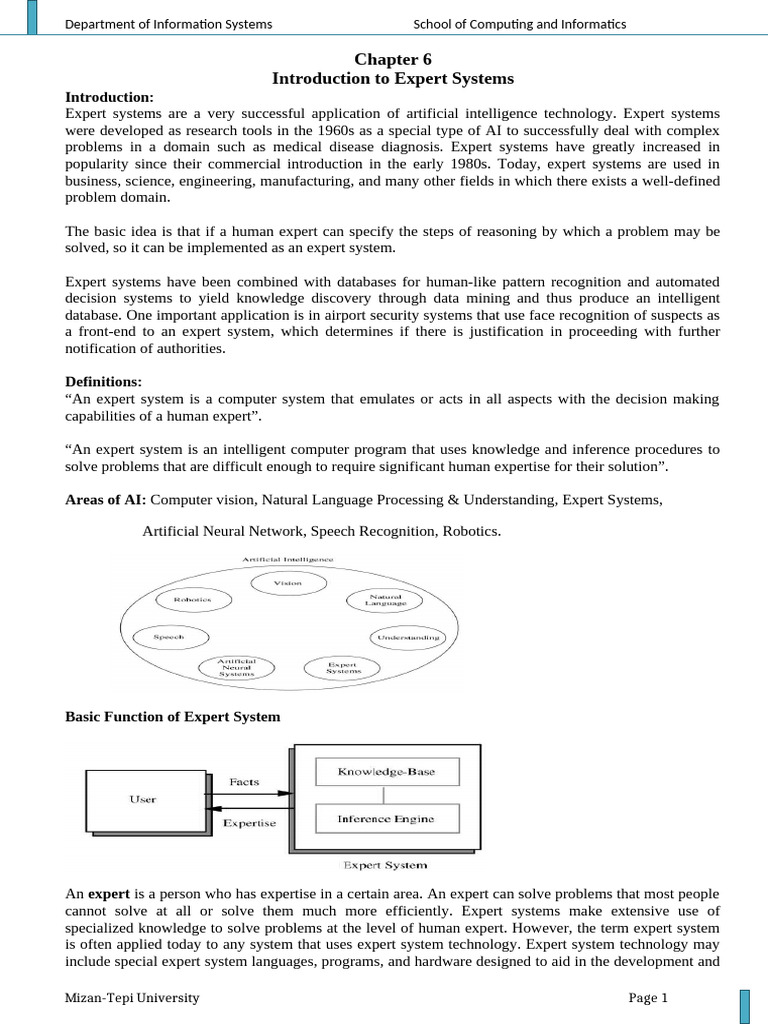 AI Chapter 6 ES | PDF | Expert | Artificial Intelligence