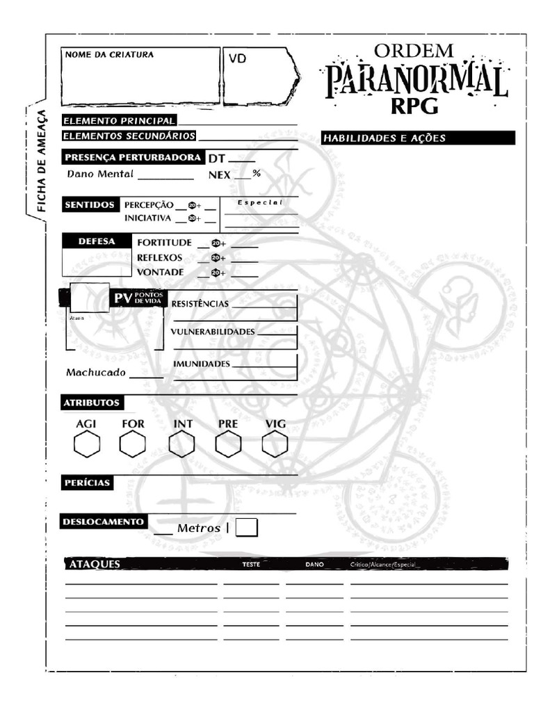Ficha de Boss - RPG | PDF