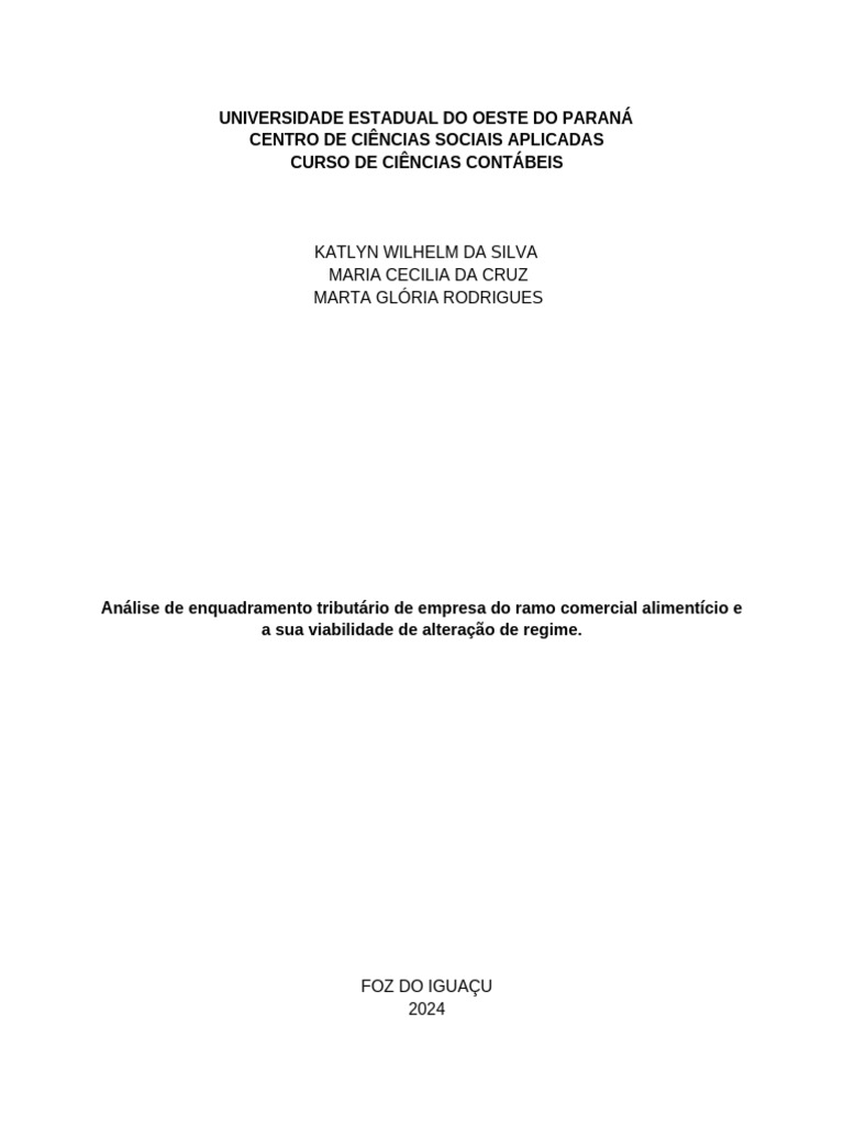 Análise de Regimes Tributários em Alimentos | PDF | Impostos | Imposto ...