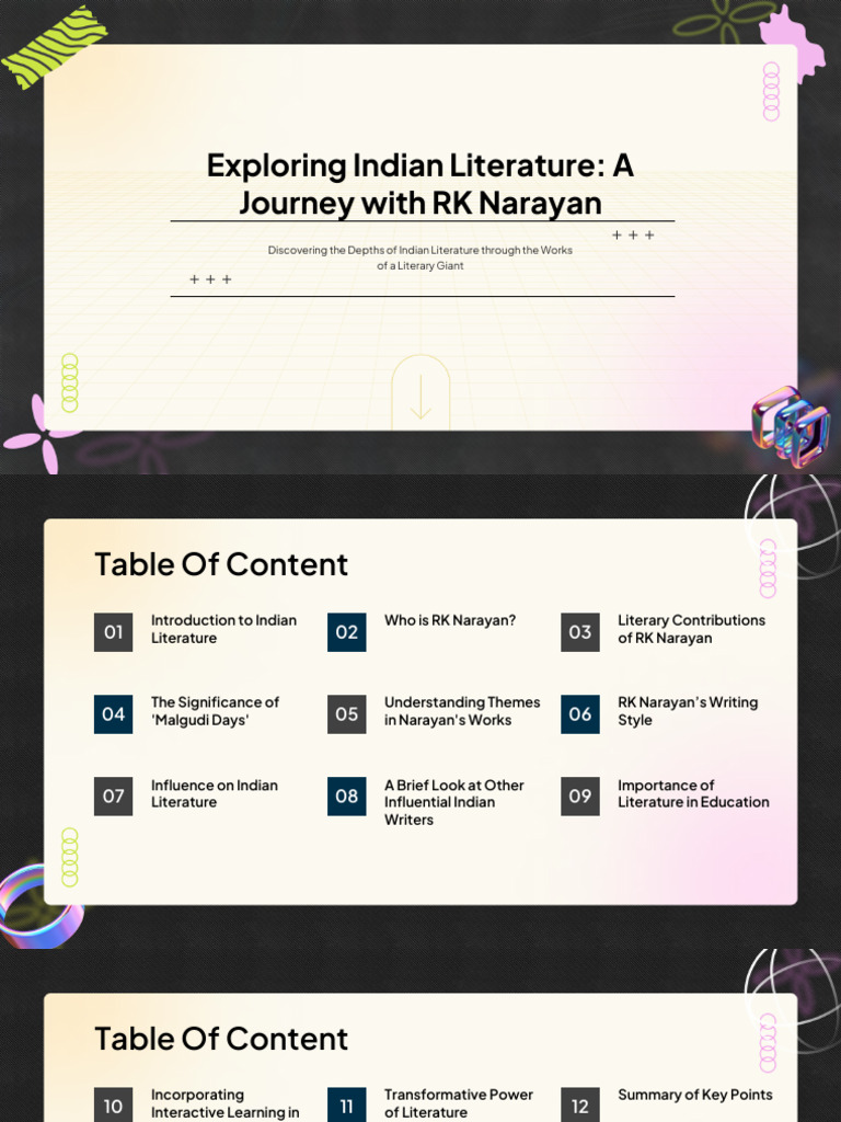Journey With RK Narayan Exploring Indian Literature: A | PDF ...