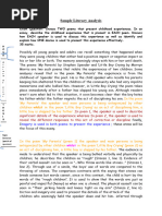 Childhood Experiences in Two Poems | PDF | Childhood | Psychological ...