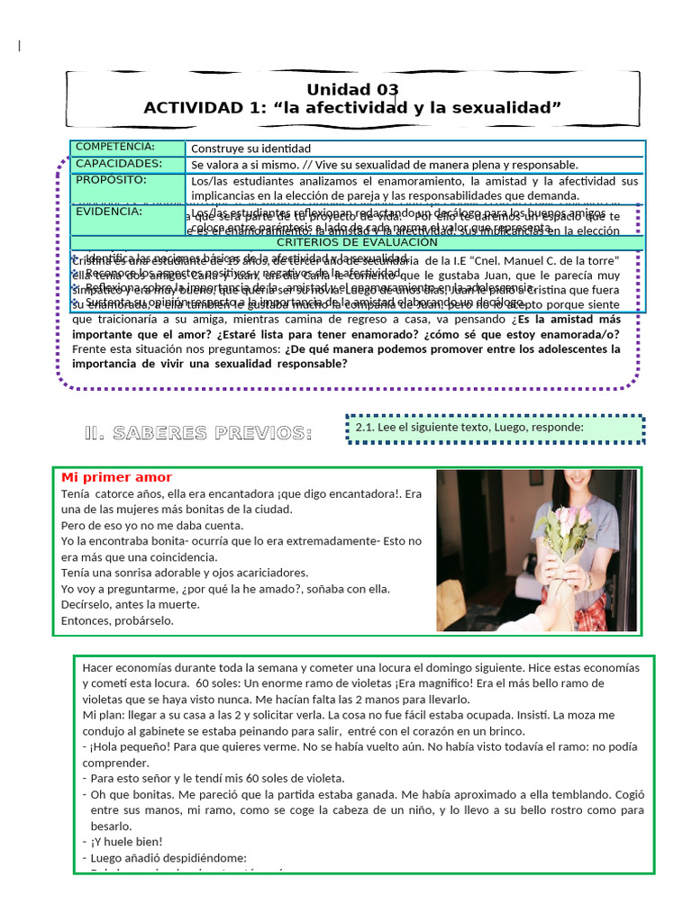 3° DPCC - Actv.01-Unid.3 2023 | PDF | Estudios LGBTQIA+ | Transgénero