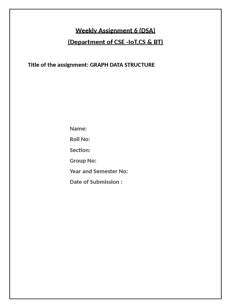 Graph Data Structure Assignment Guide | PDF