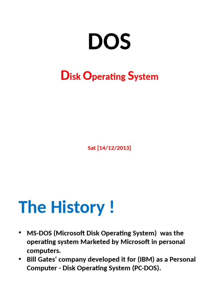 DOS | PDF | Computer File | Dos