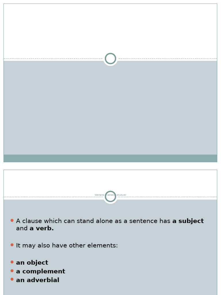 The Simple Sentence | PDF | Verb | Subject (Grammar)