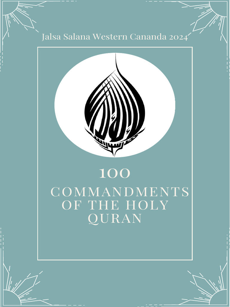 Quranic Commandments at Jalsa 2024 | PDF | God | Afterlife
