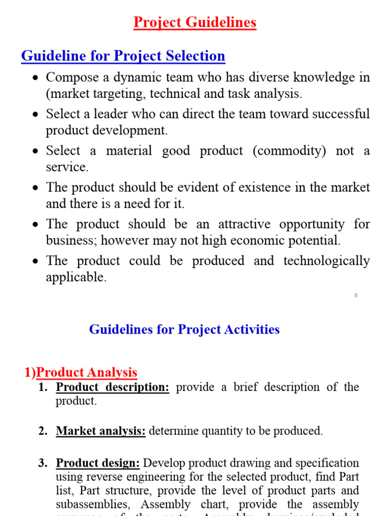 Project Guidelines | PDF | Specification (Technical Standard) | Data
