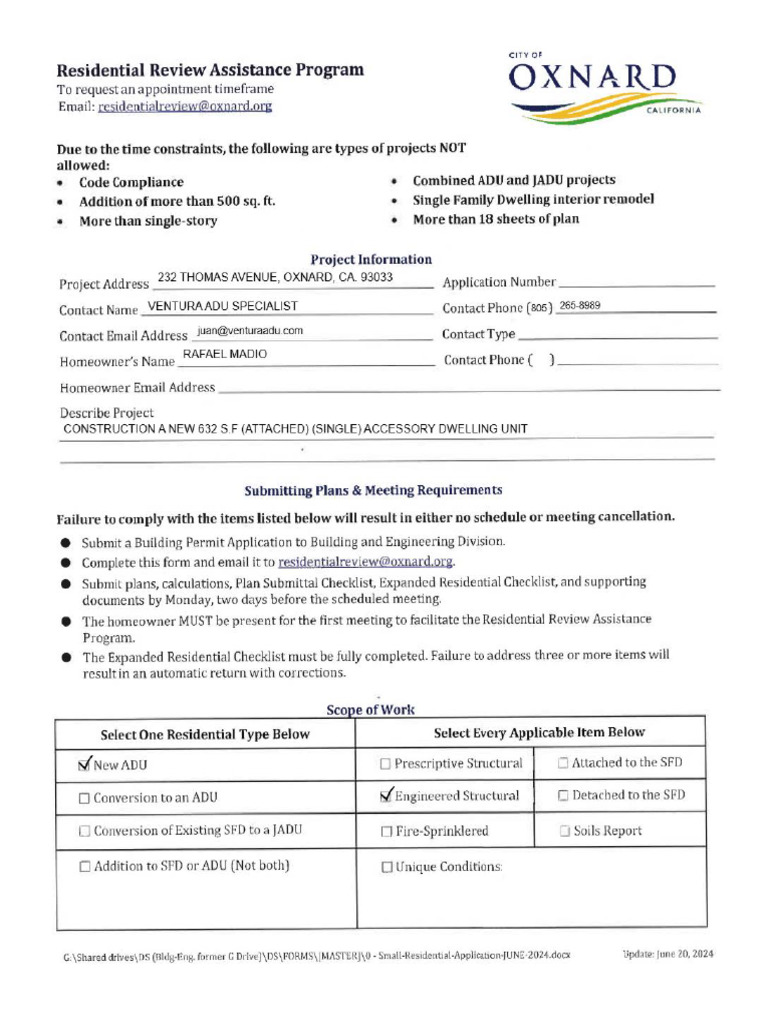 RRAP Application | PDF