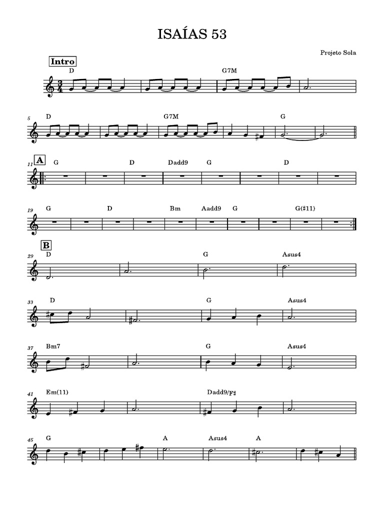 ISAÍAS 53 - Partitura | PDF