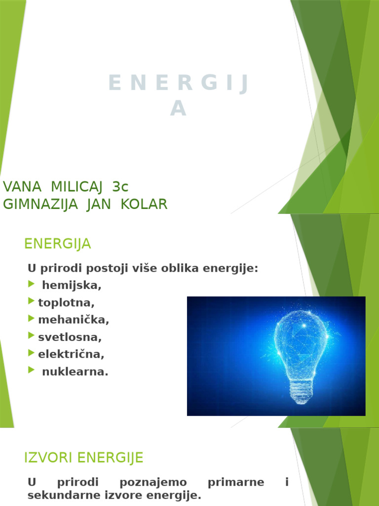 ENERGIJA Vana Milicaj | PDF