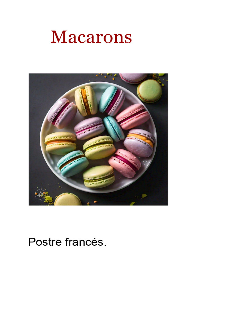 Receta de Macarons | PDF