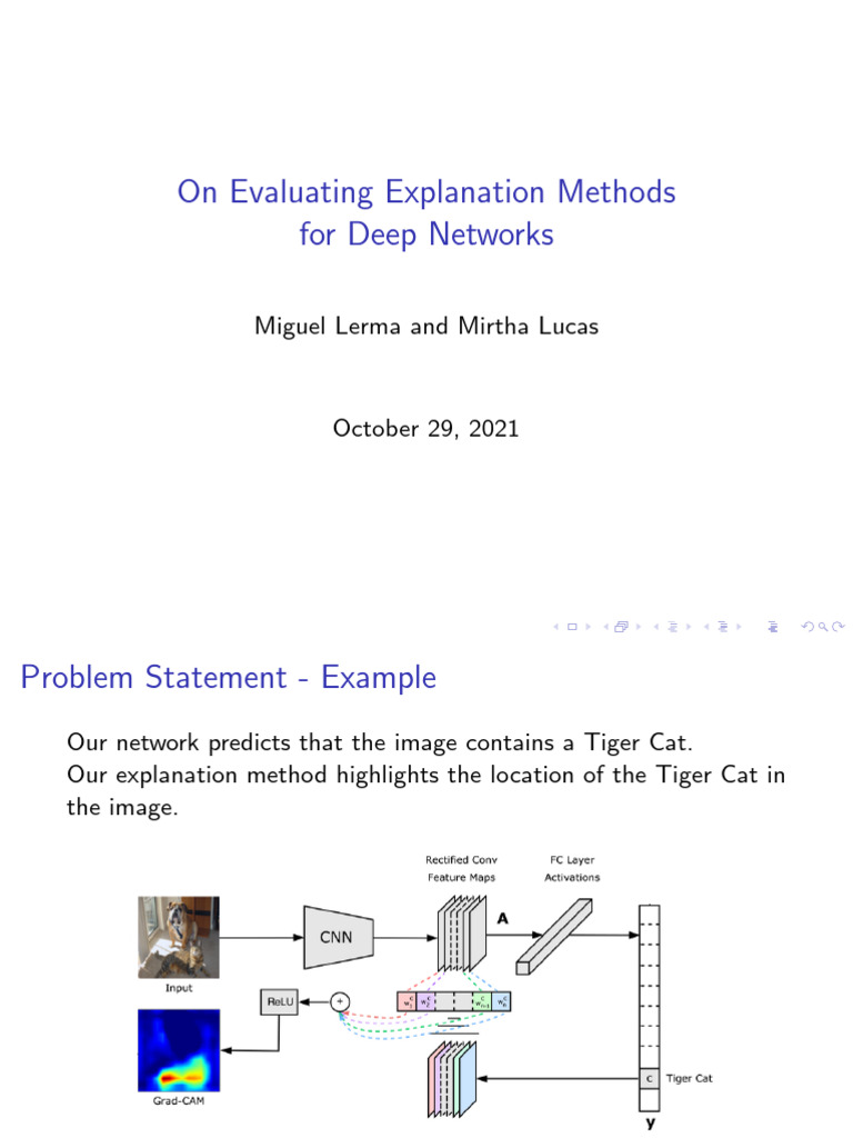 On Evaluating Explanation Methods For Deep Networks | PDF | Science | Mathematical Logic