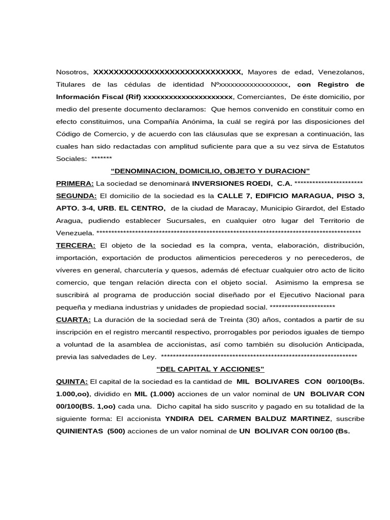 Modelo Pyme | PDF | Junta Directiva | Compartir (Finanzas)